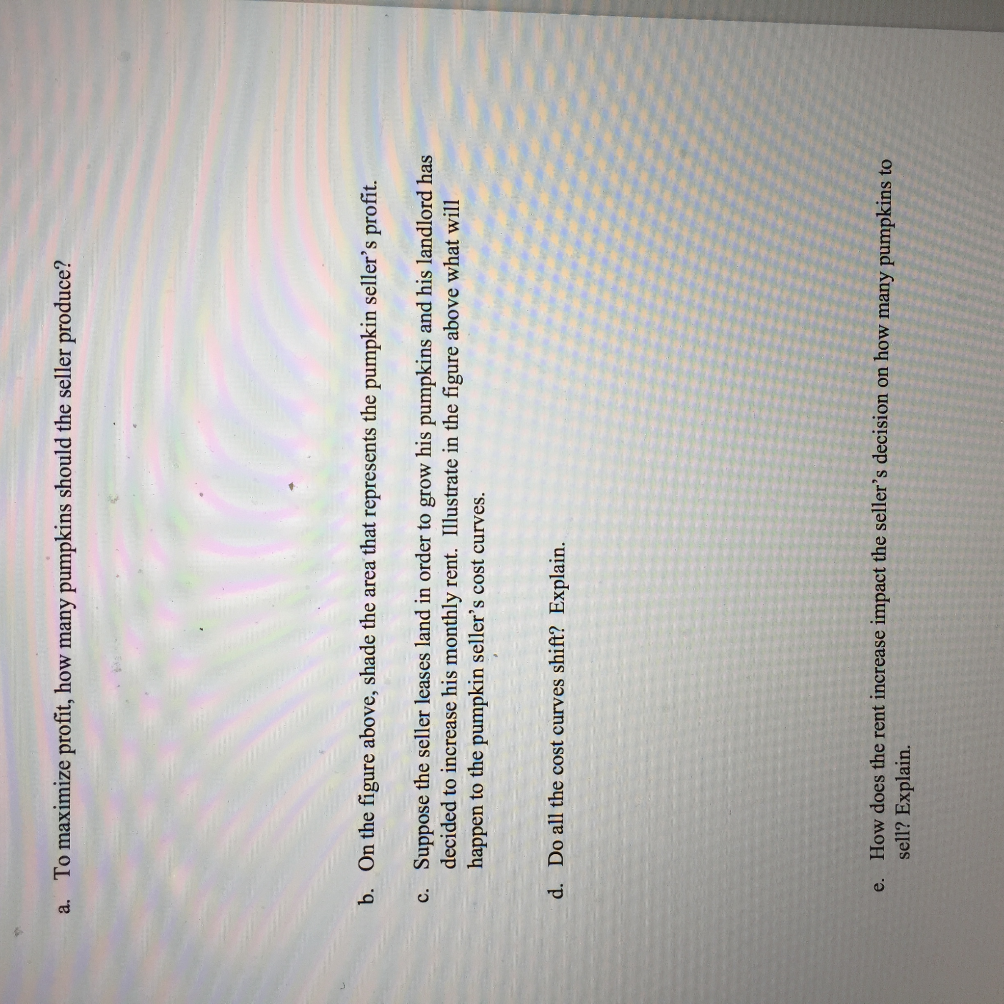 Solved Consider The Following Graph Which Depicts The Cost Chegg