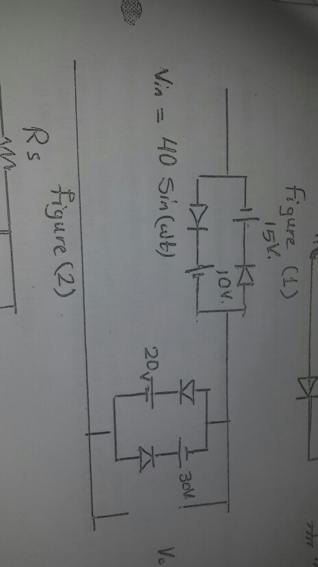 Solved C2 Figure (2) illustrate a sless clipper circuit Draw | Chegg.com