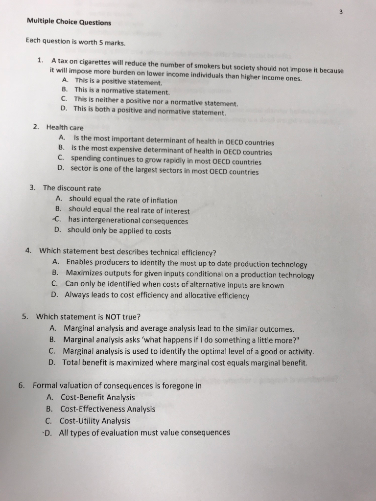 Solved Multiple Choice Questions Each question is worth 5 | Chegg.com