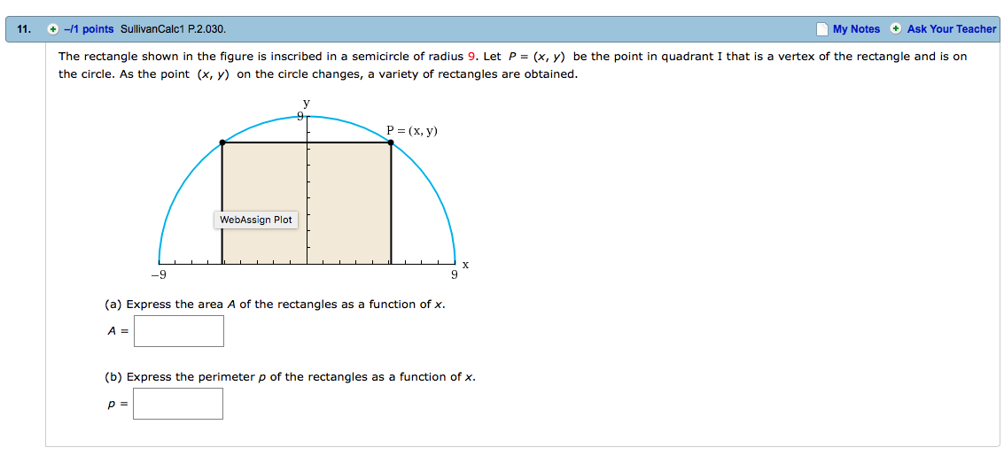 Solved The rectangle shown in the figure is inscribed in a | Chegg.com