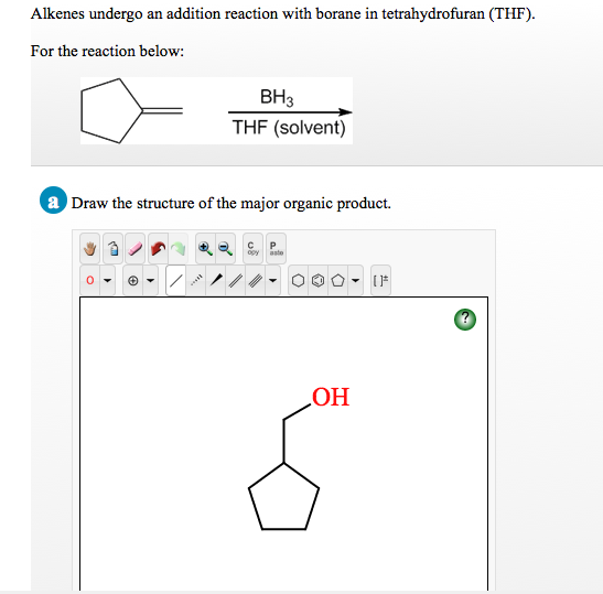 Solved Alkenes undergo an addition reaction with borane in | Chegg.com