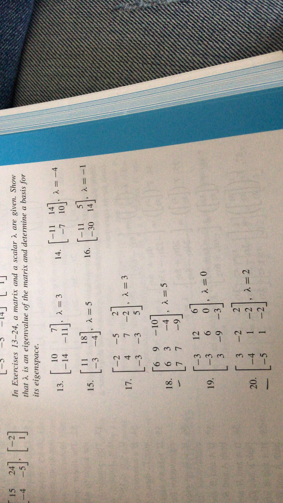 Solved 1 23] [=] ? Irt Exerci.se$ 13-24, d Platrix /id d | Chegg.com