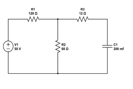 Solved Find the time constant for the RC circuit below. | Chegg.com