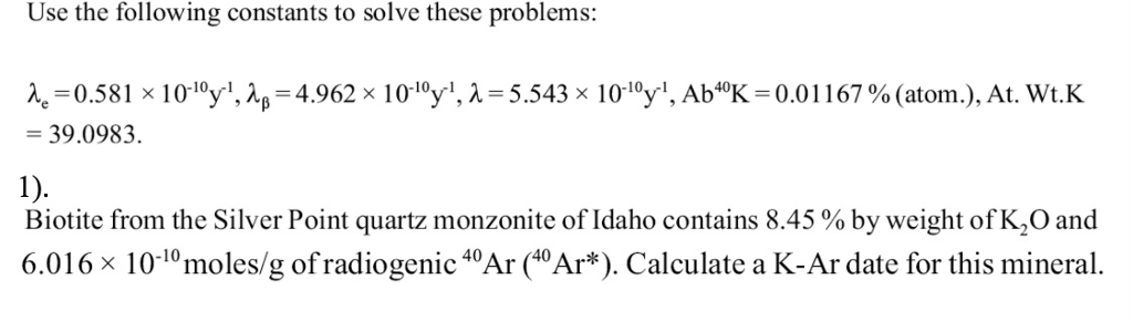 Solved Use the following constants to solve these problems: | Chegg.com