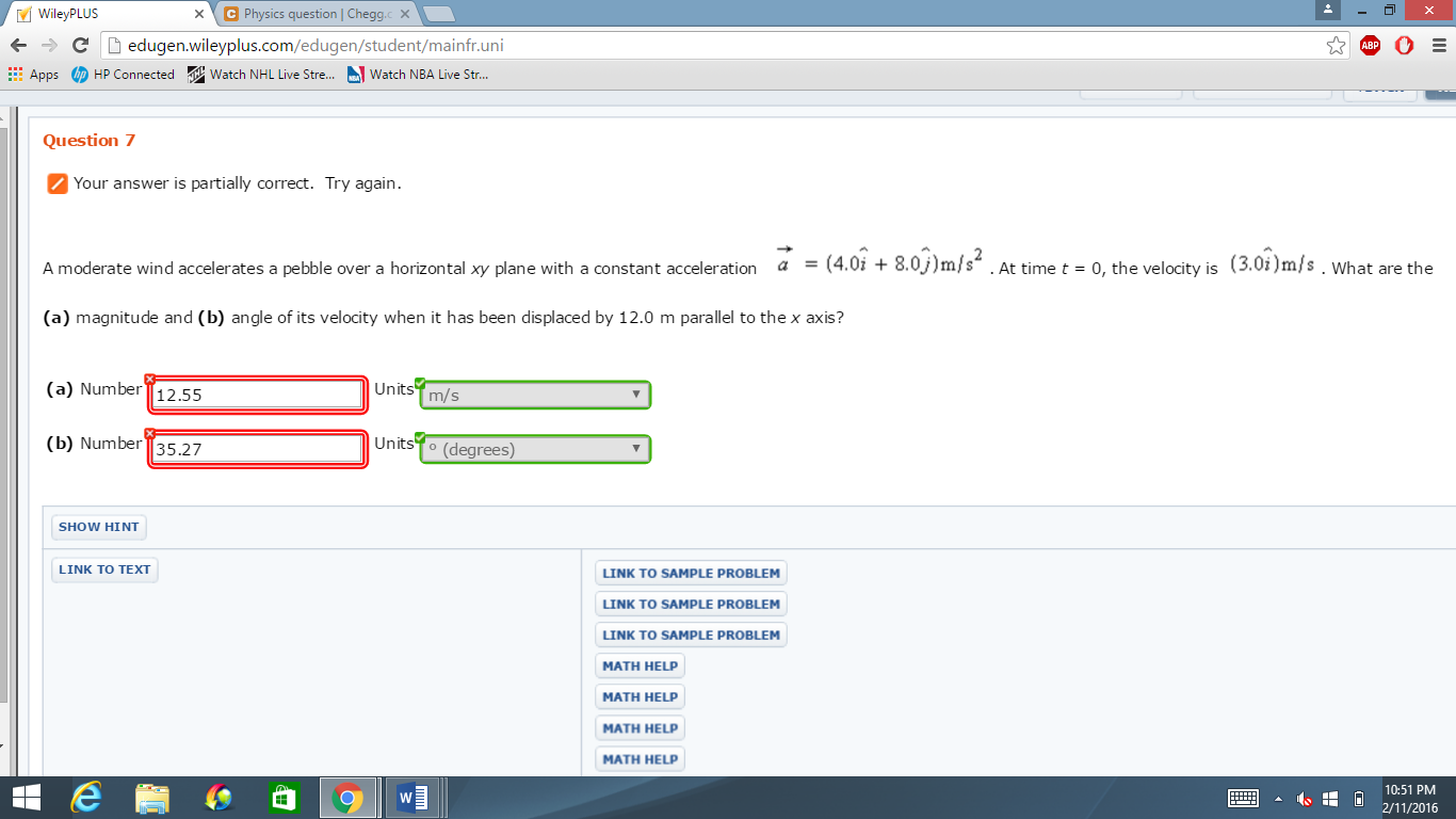 Solved Your Answer Is Partially Correct Try Again A