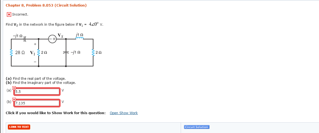 Solved Chapter 8, Problem 8.049 (Circuit Solution) | Chegg.com