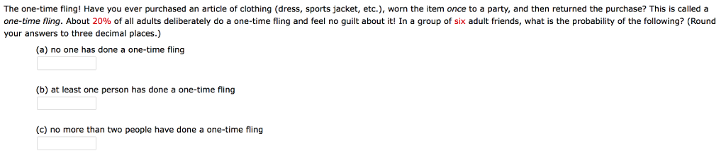 Solved A fair quarter is flipped three times. For each of | Chegg.com