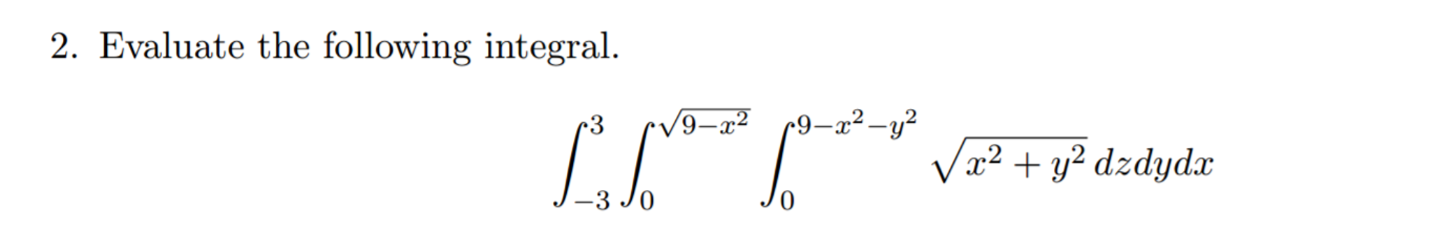 Solved Evaluate the following integral. integral_3^3 | Chegg.com