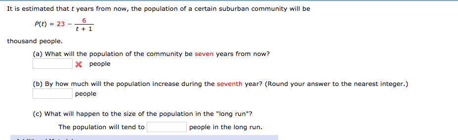 Solved It is estimated that t years from now, the population | Chegg.com