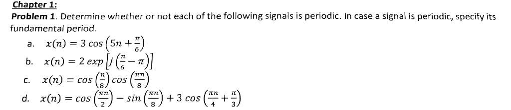 Solved Chapter 1: Problem 1. Determine whether or not each | Chegg.com