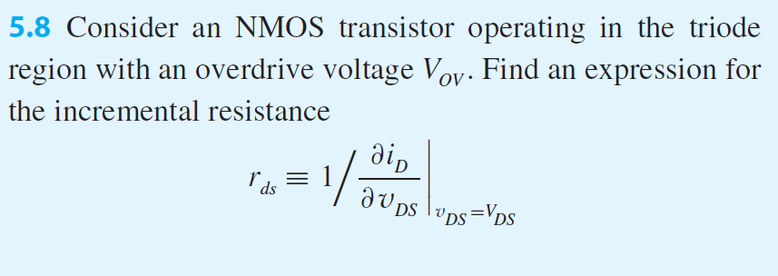 Solved OV DS 0.2Voy, 0.5Voy, 0.8Voy, and Vov OV | Chegg.com
