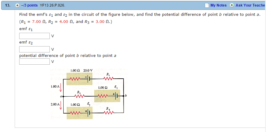 Solved Find the emf's E1 and E2 in the circuit of the figure | Chegg.com