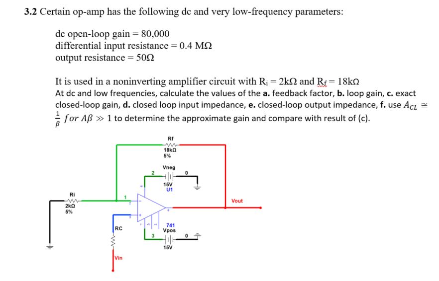 Solved Certain op - amp has the following dc and very low - | Chegg.com