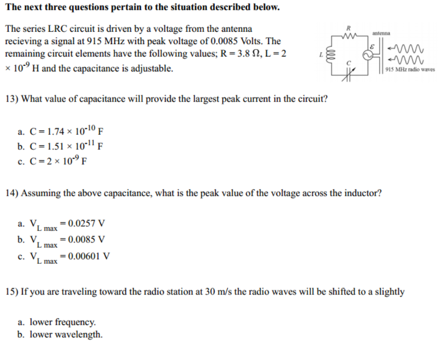 Solved The next three questions pertain to the situation | Chegg.com