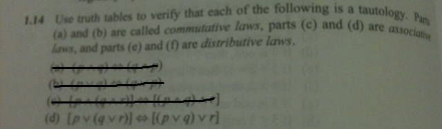 Solved Use truth tables to verify that each of the following | Chegg.com