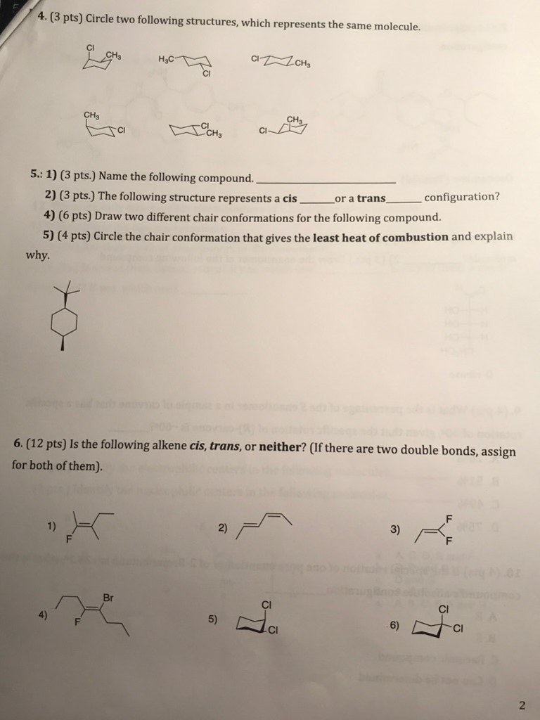 Solved 4. (3 pts) Circle two following structures, which | Chegg.com Solved 4. (3 pts) Circle two following structures, which | Chegg.com