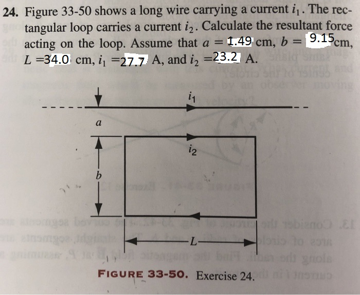 Solved 24. Figure 33-50 shows a long wire carrying a current | Chegg.com