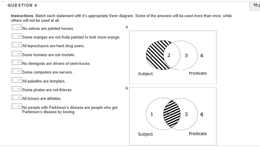 Solved QUESTION 4 10 p Instructions: Match each statement | Chegg.com