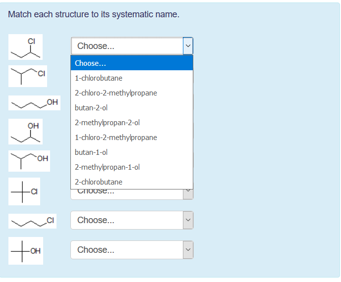 Solved Match each structure to its systematic name. CI | Chegg.com