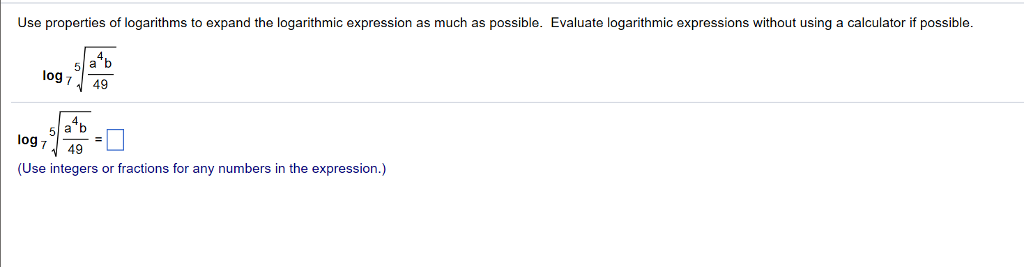 Solved Use properties of logarithms to expand the | Chegg.com