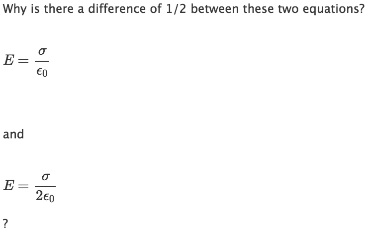 Solved Why is there a difference of 1/2 between these two | Chegg.com