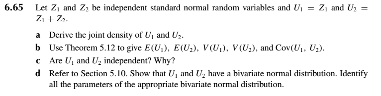 Solved Let Z1 And Z2 Be Independent Standard Normal Random