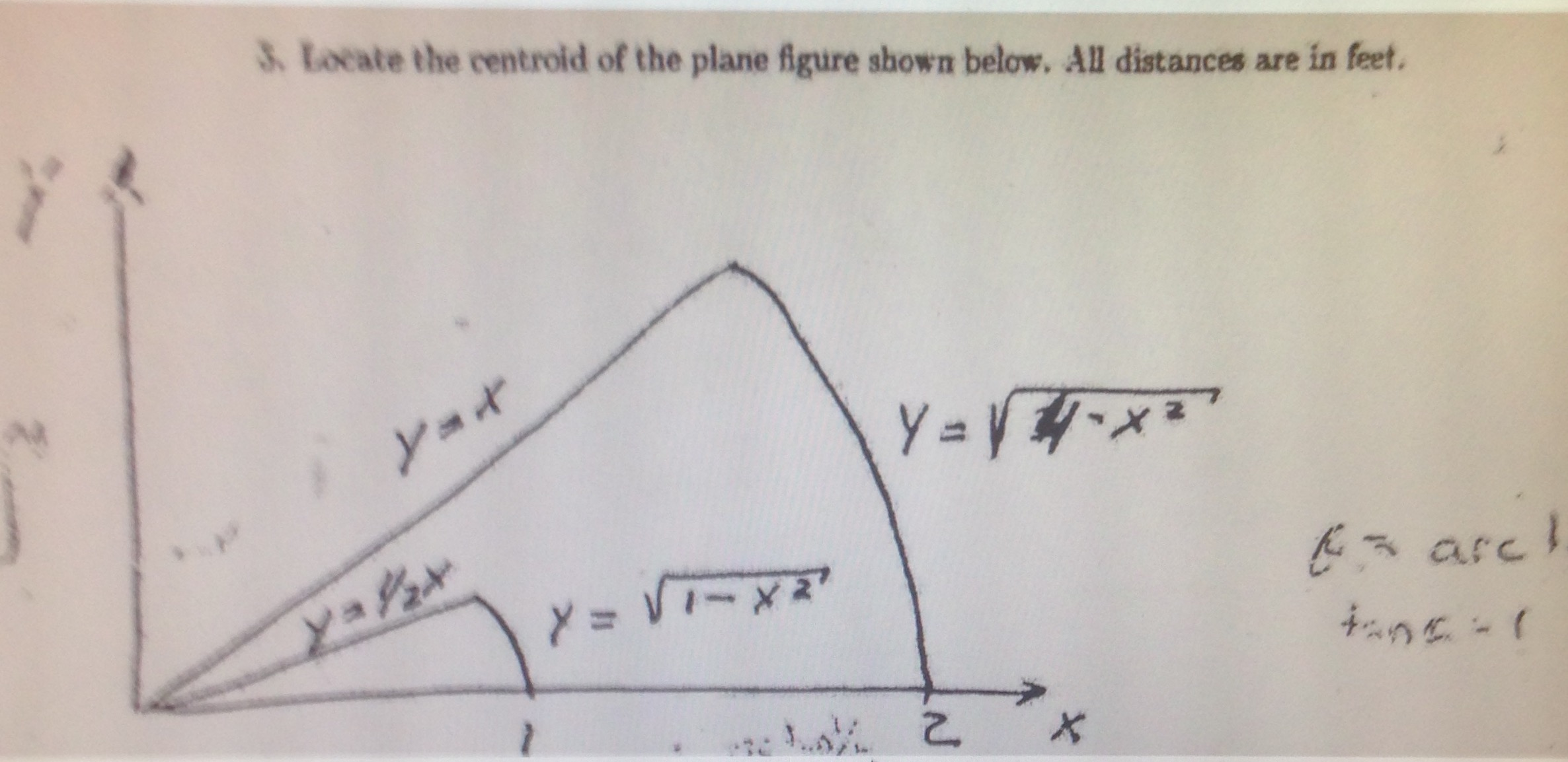 Solved Locate the centroid of the plane figure shown below. | Chegg.com