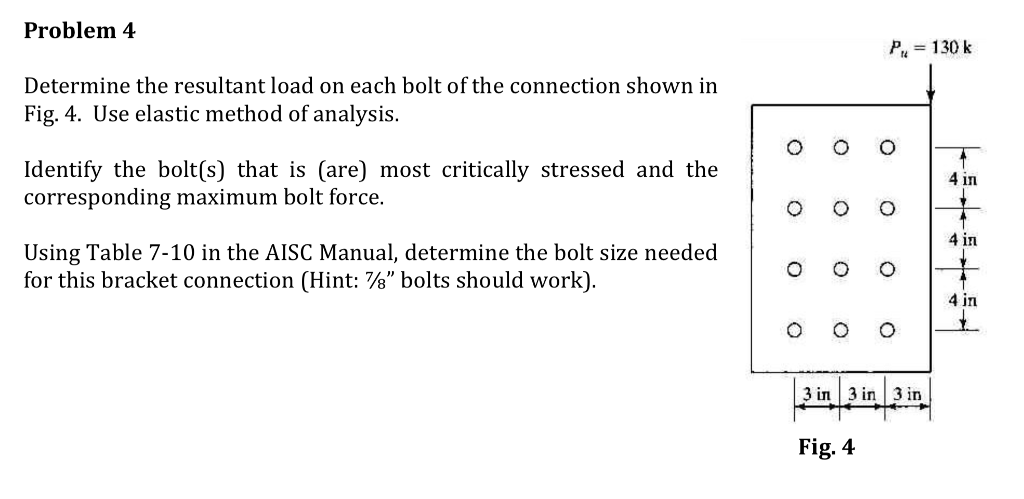 Solved Problem 4 P" = 130 k Determine the resultant load on | Chegg.com