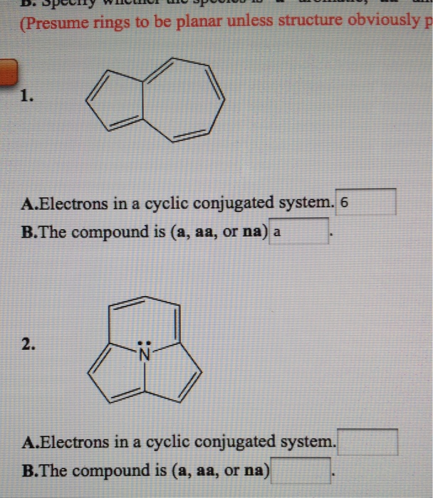 Solved A. Determine the number of electrons in a cyclic | Chegg.com