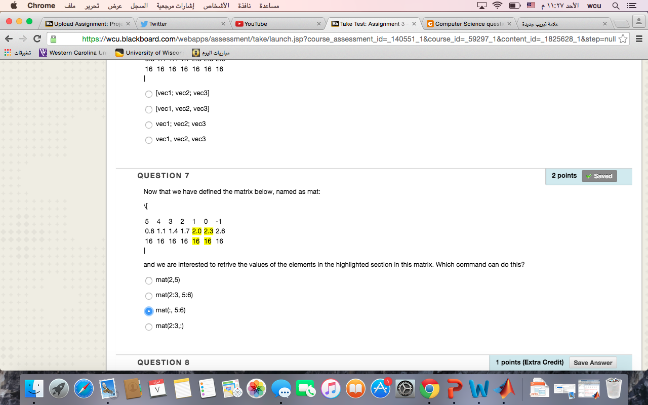 [vec1; vec2; vec3] [vec1, vec2, vec3] vec1; | Chegg.com