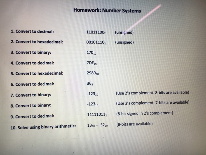Solved Convert to decimal: 11011100_2 (unsigned) Convert | Chegg.com