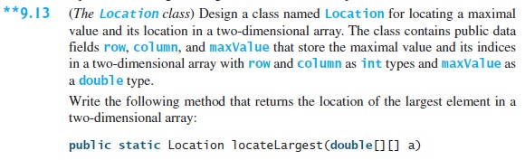 Solved 9.13 (The Location class) Design a class named | Chegg.com
