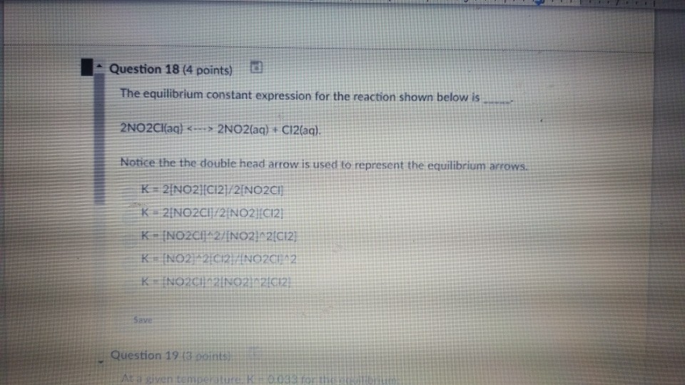 Solved Question 4 (2 points) Consider the following | Chegg.com