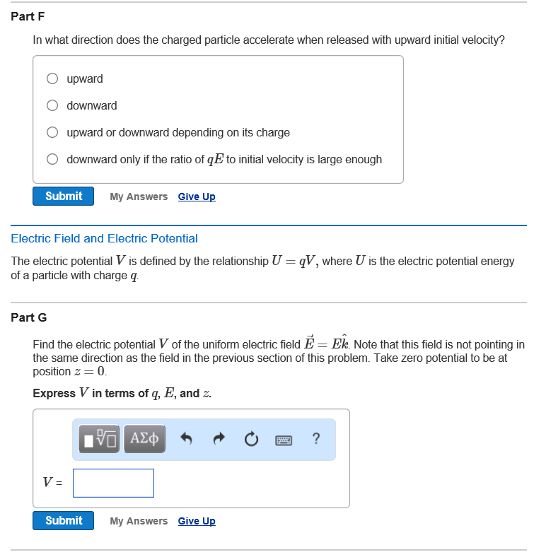 Solved Electric Potential Energy versus Electric Potential | Chegg.com