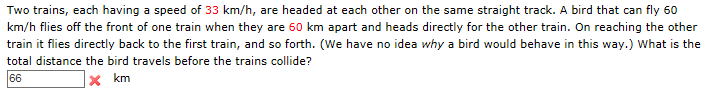 Solved Two trains, each having a speed of 33 km/h, are | Chegg.com