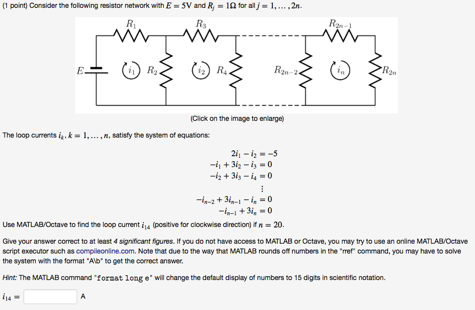 Solved (1 point) Consider the following resistor network | Chegg.com Solved (1 point) Consider the following resistor network | Chegg.com