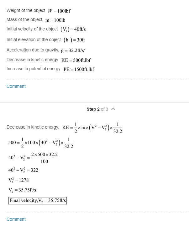 Solved An object whose weight is 100 lbf experiences a | Chegg.com