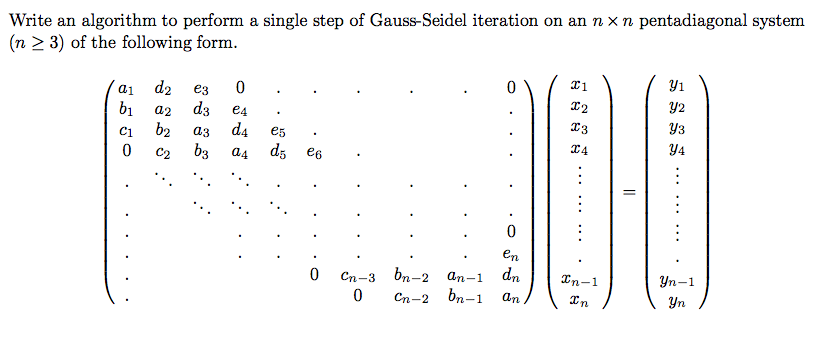 Solved Write an algorithm to perform a single step of | Chegg.com