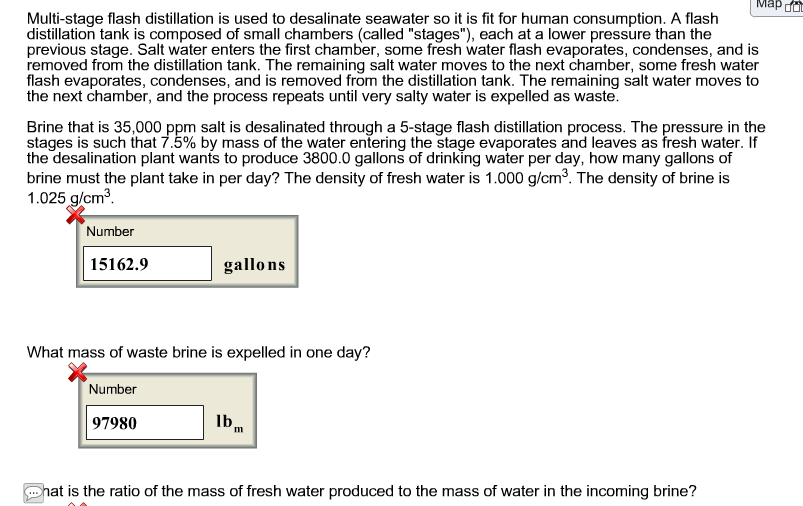 Solved Map Multi-stage flash distillation is used to | Chegg.com