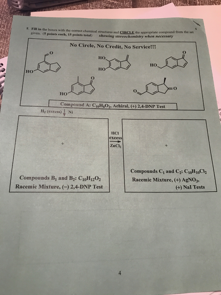 Solved Fill in the boxes with the correct chemical | Chegg.com