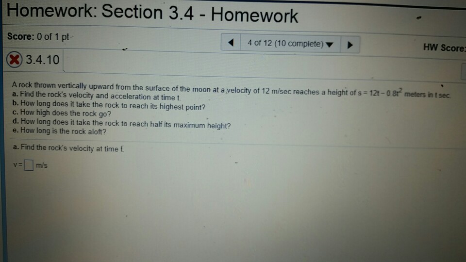 Solved Homework Section 3 4 Homework Score 0 Of 1 Pt 4