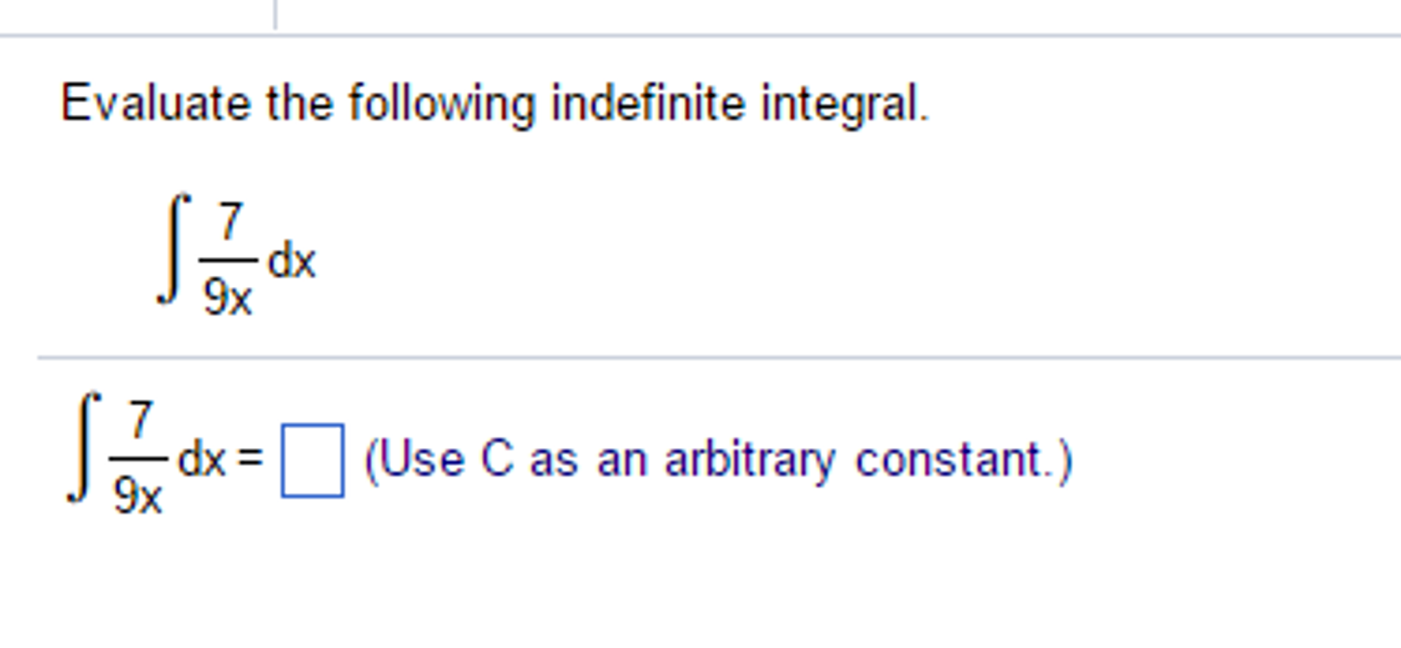 Solved Evaluate the following indefinite integral. Integral | Chegg.com Solved Evaluate the following indefinite integral. Integral | Chegg.com