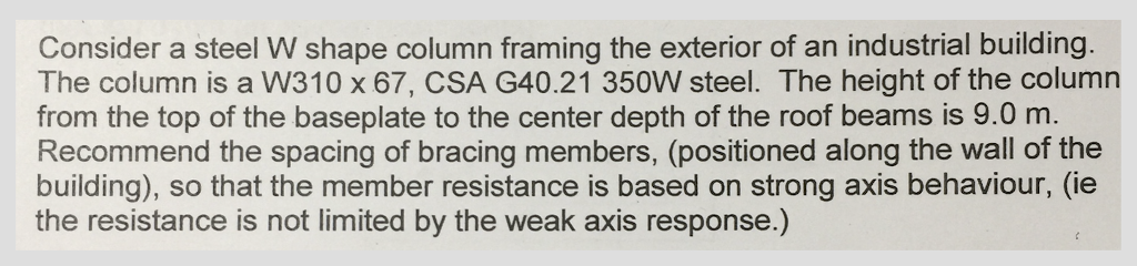 Solved Consider a steel W shape column framing the exterior | Chegg.com