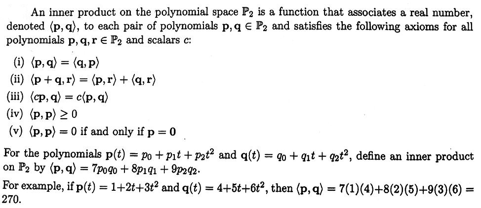 Solved An inner product on the polynomial space P2 is a | Chegg.com