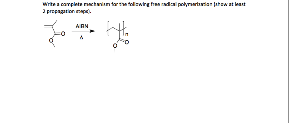 Solved Write a complete mechanism for the following free | Chegg.com