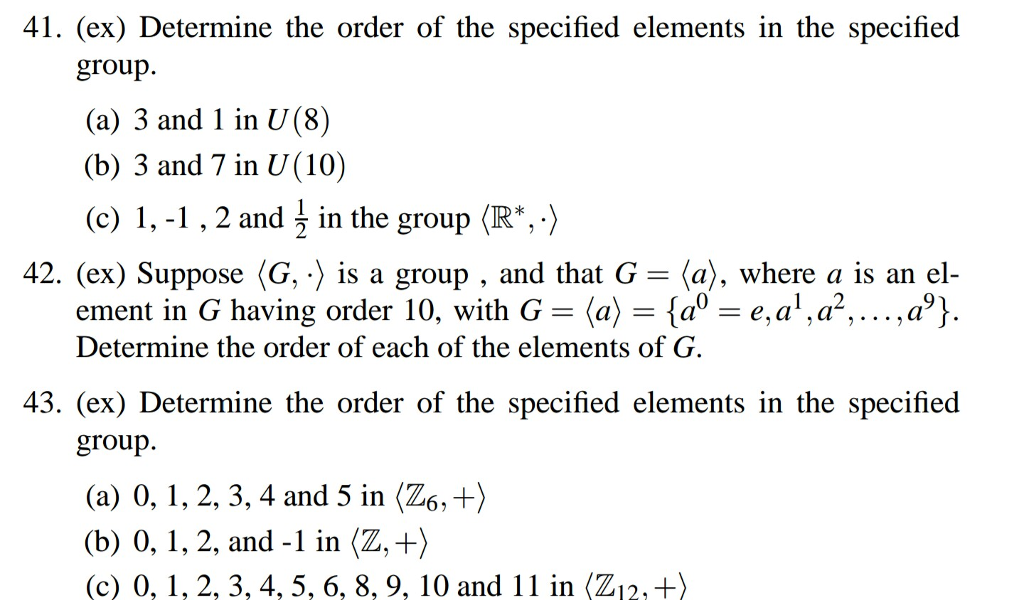 Solved Determine the order of the specified elements in the | Chegg.com