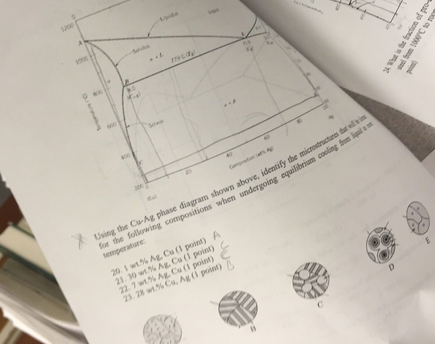 Solved For material science :using the cu-ag phase diagram, | Chegg.com