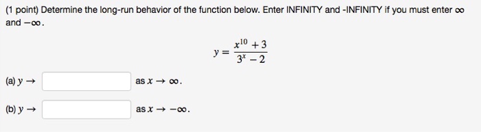 Solved Determine the long-run behavior of the function | Chegg.com