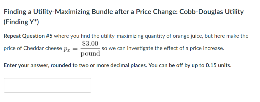 Finding a Utility-Maximizing Bundle after a Price | Chegg.com