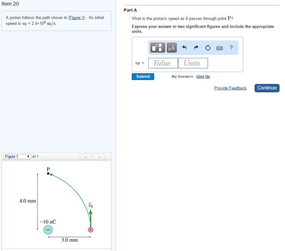 Solved A proton follows the path shown in (Figure 1). Its | Chegg.com